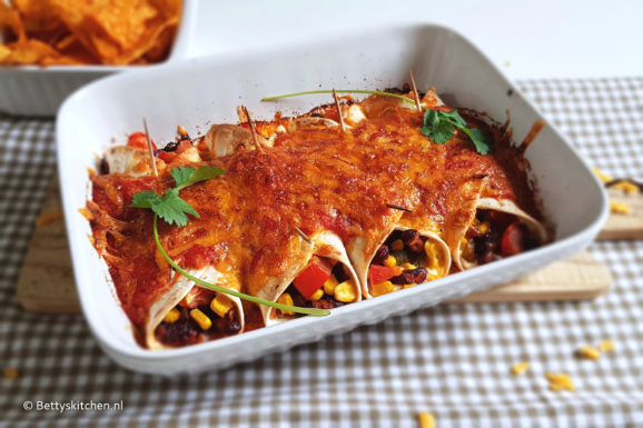 Vegetarische enchiladas met kidneybonen | Recep | Betty's Kitchen
