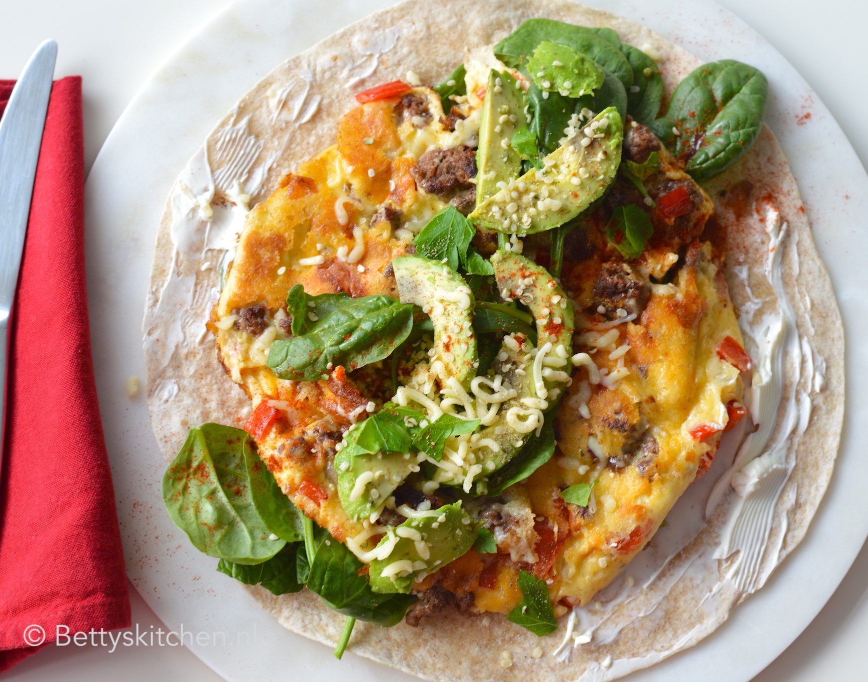 Ontbijt Burrito (met gehakt en eieren) | Recept | Betty's Kitchen