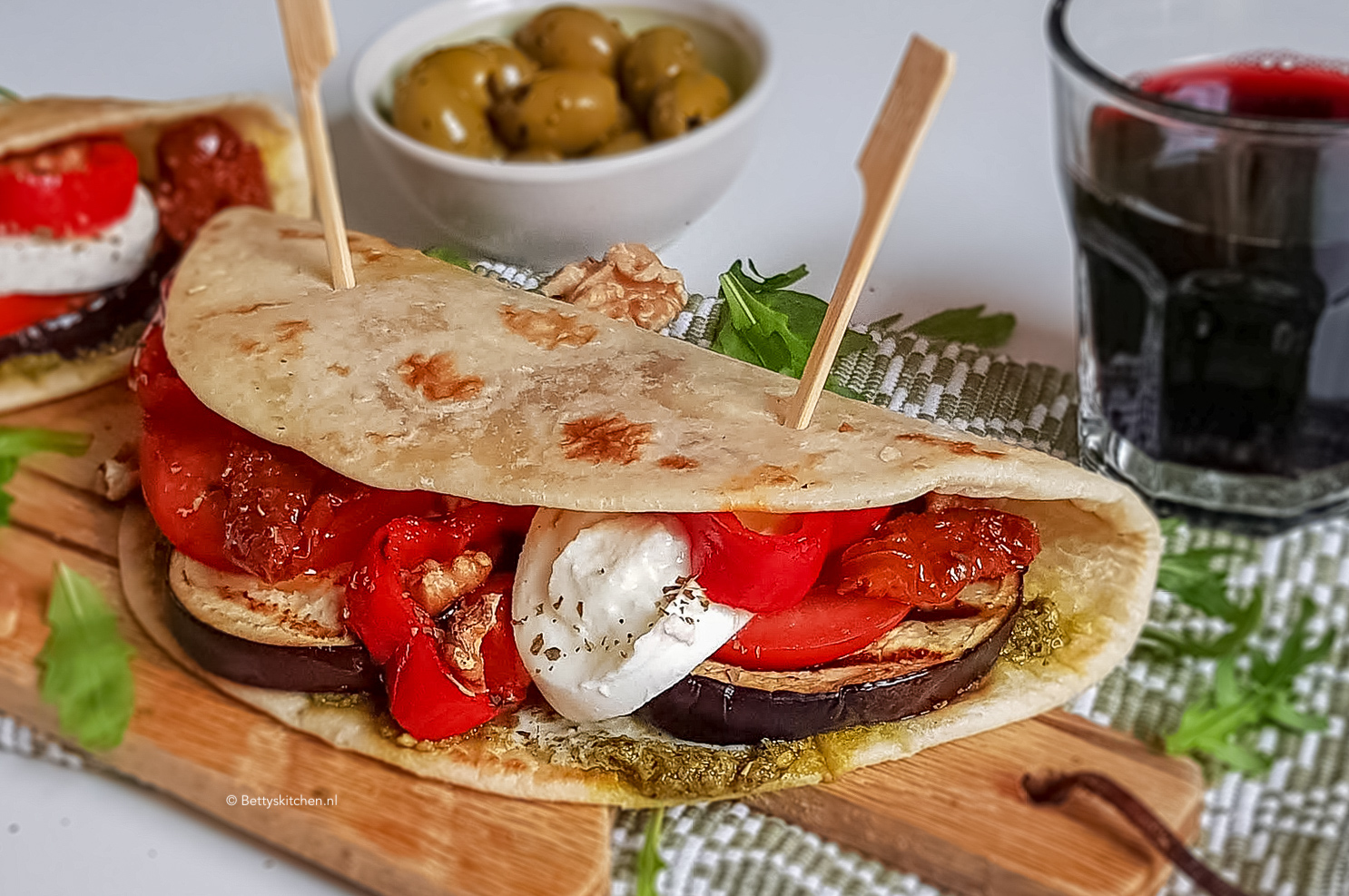 Italiaanse piadina met gegrilde groenten | Recept | Betty's Kitchen
