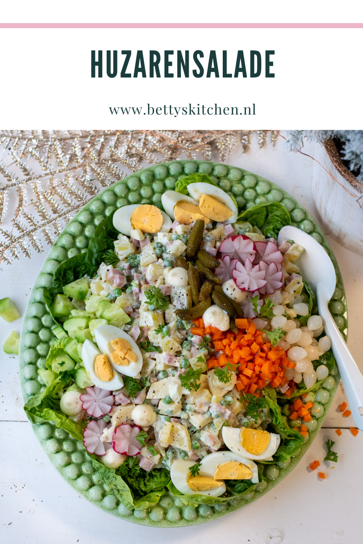 Huzarensalade met aardappel en hamblokjes | Recept | Betty's Kitchen