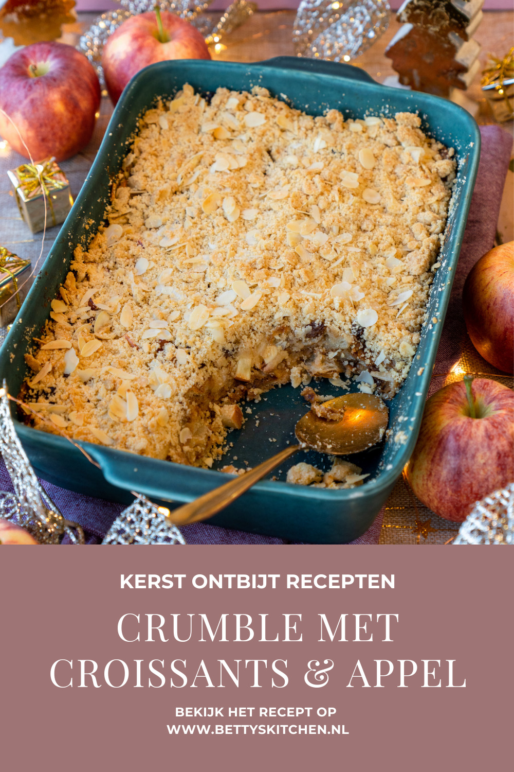 Crumble met croissants en appel (video) | Recept | Betty's Kitchen