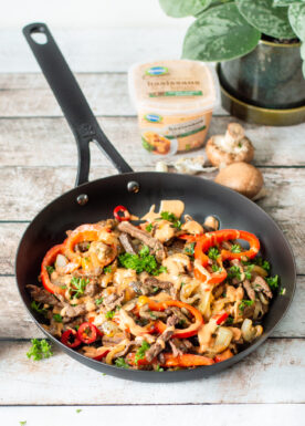 Beef Stroganoff met champignons en krieltjes | Recept | Betty's Kitchen