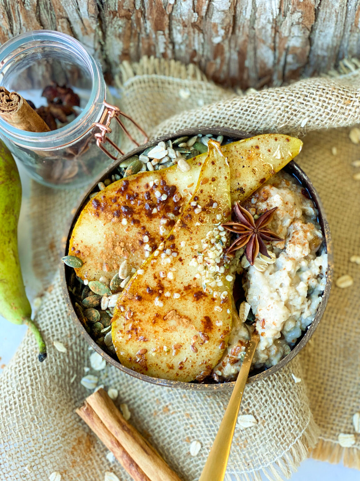 Havermoutpap met gebakken peer • Betty's Kitchen