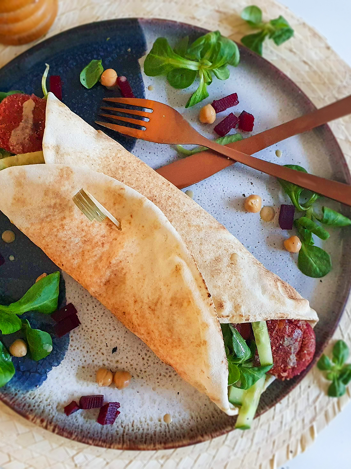 Libanese wraps met rode bieten falafel | Recept | Betty's Kitchen