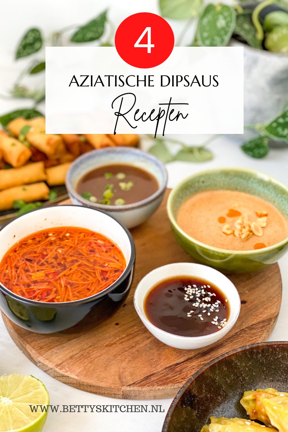 4x Aziatische Dipsaus voor loempia, dimsum etc | Recept | Betty's Kitchen