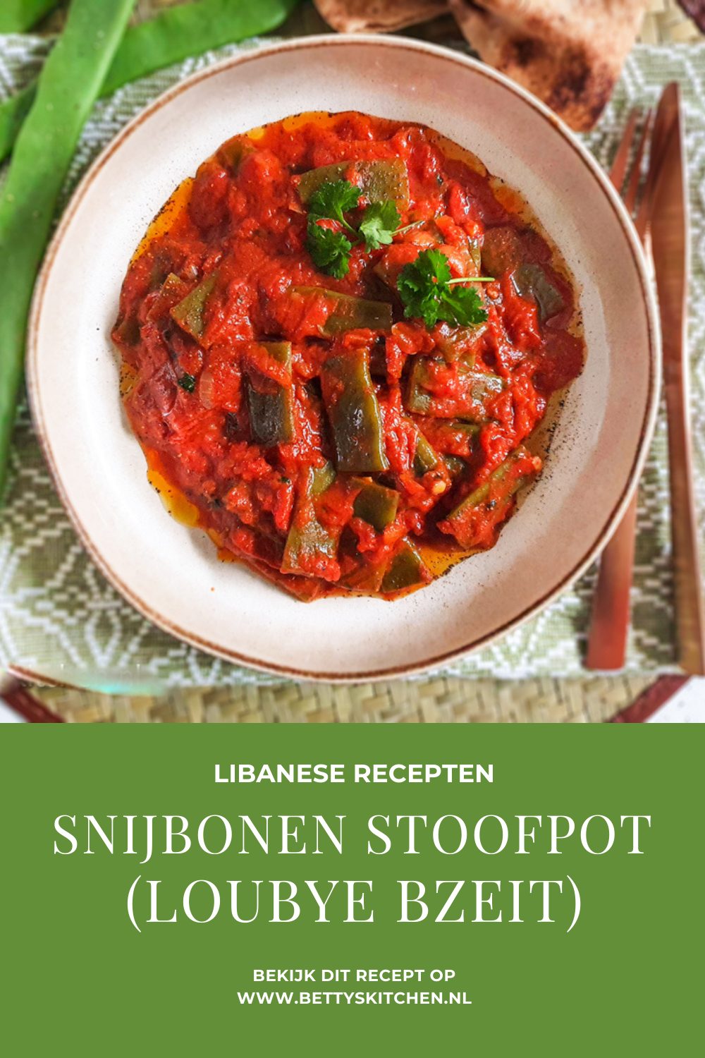Snijbonen stoofpot (Loubye Bzeit) | Recept | Betty's Kitchen