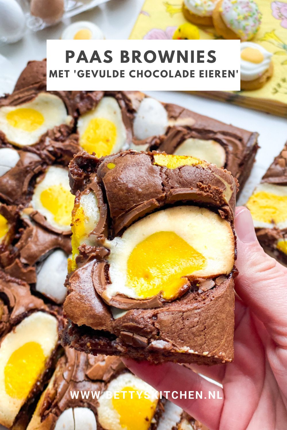 Paas Brownies met 'gevulde chocolade eieren' • Betty's Kitchen