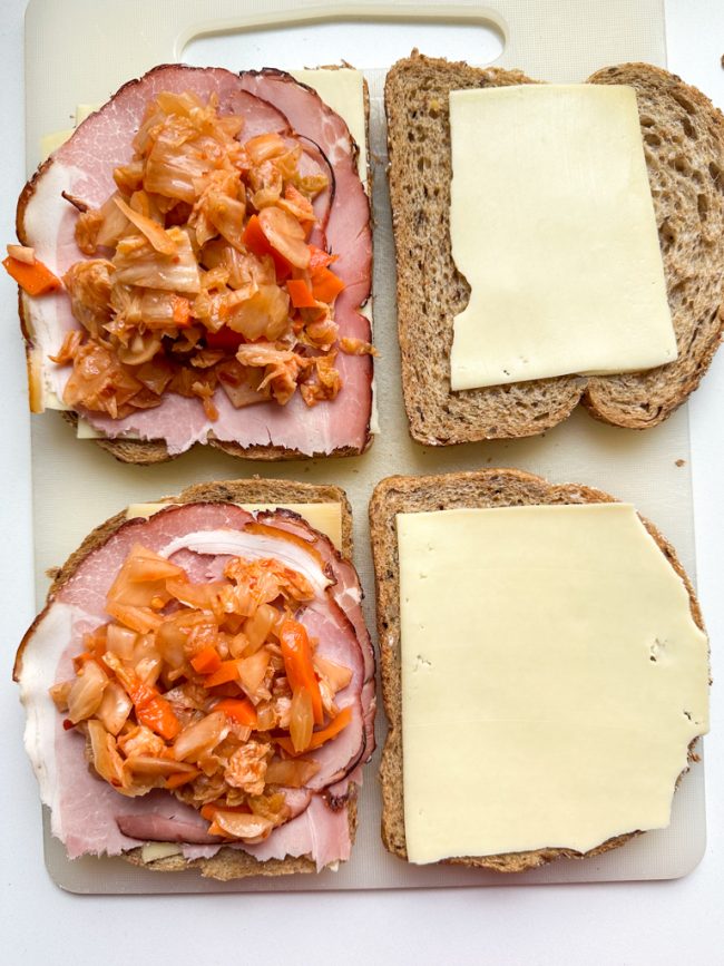 Kimchi Tosti - grilled cheese sandwich | Betty's Kitchen