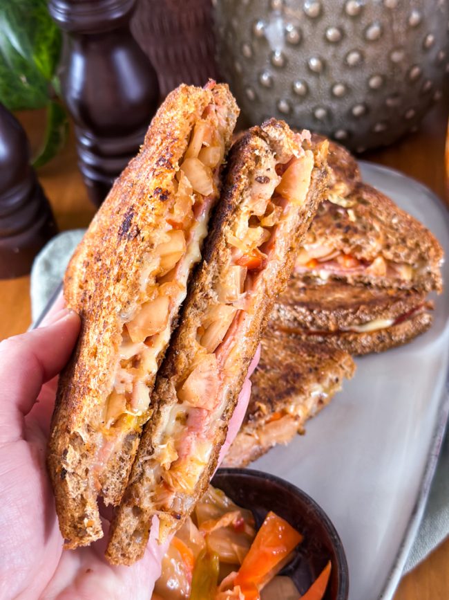 Kimchi Tosti - grilled cheese sandwich | Betty's Kitchen