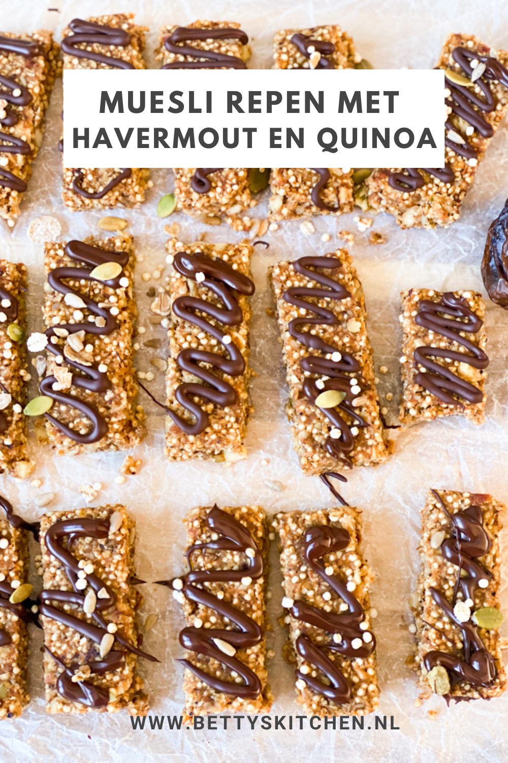Muesli Repen met havermout, quinoa en chocolade | Recept | Betty