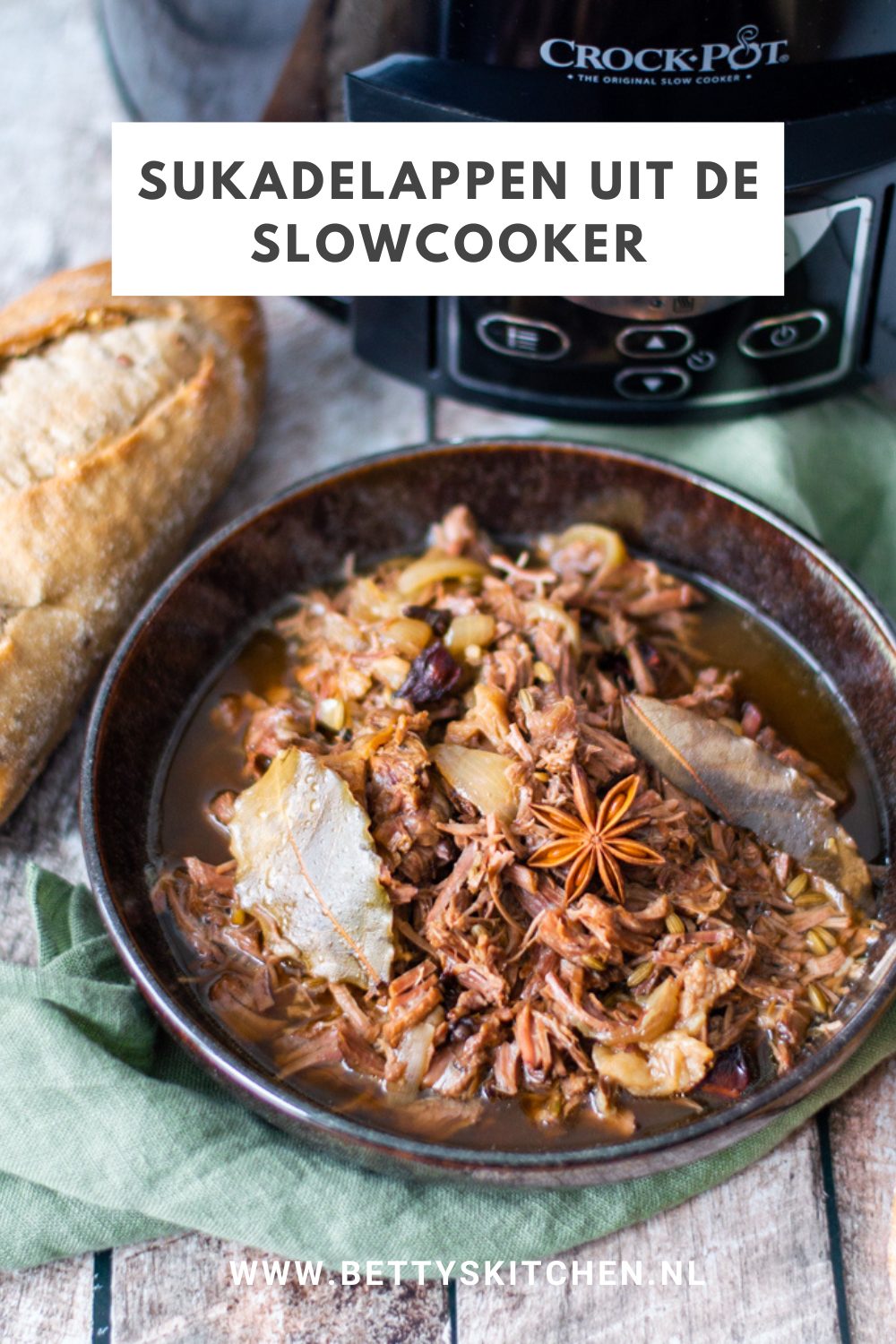 Sukadelappen uit de Slowcooker • Betty's Kitchen