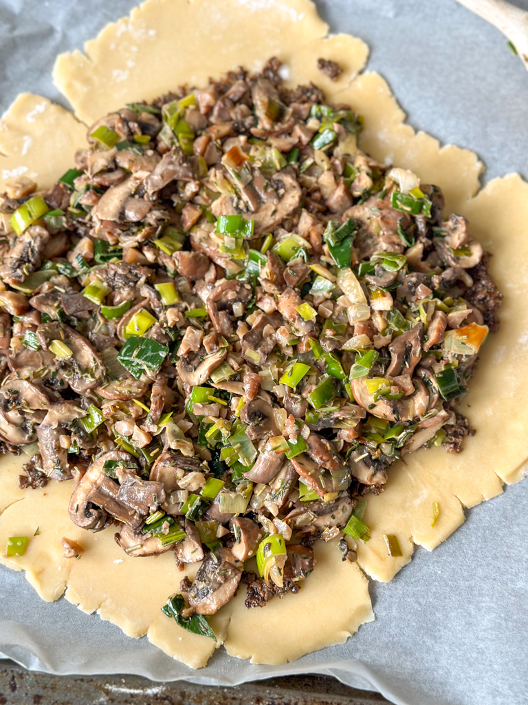 Galette met champigons en kastanjes • Betty's Kitchen